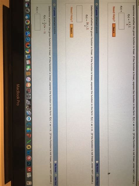 Solved Determine Whether The Given Function Is Linear If Chegg Com