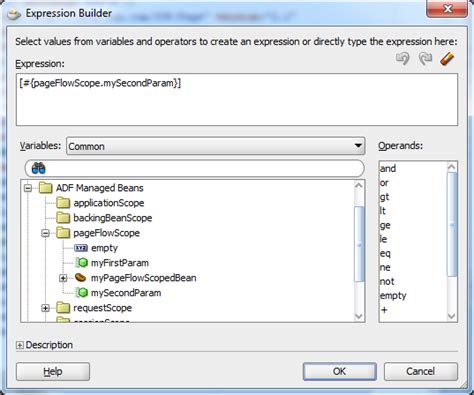 Adfc Task Flow Parameter El Expressions Oracle Forums