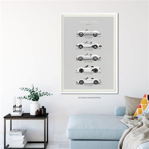 Porsche Speedster Inspired Car Evolution Poster The Excellent Etsy