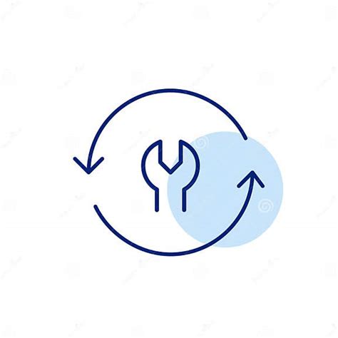 Wrench In Refresh Arrows Cycle Of Repairs And Engineering Process