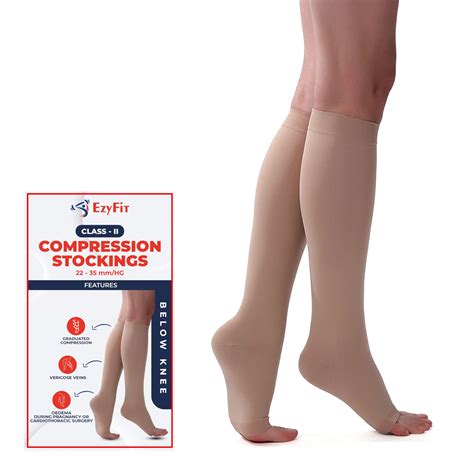 Ezyfit Class Ii Compression Stockings Below Knee For Varicose Veins
