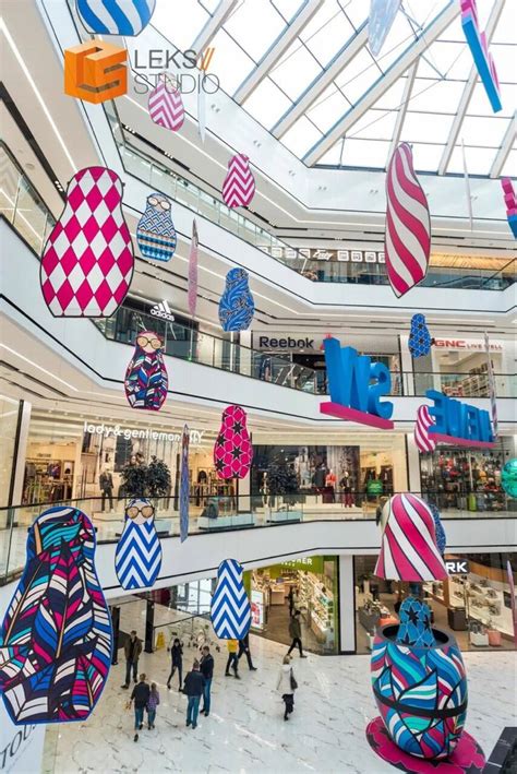 Декорации для Торгового центра Комплексное оформление ТЦ Декорации Торговый центр Атриум