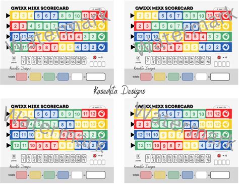 Qwixx Printable Scoresheets Qwixx Scorecard Qwixx Mixx Scorecard Qwixx Scoresheet Download Quixx