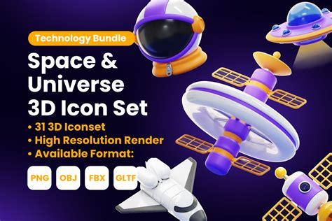 Premium Space And Universe 3d Illustration Pack From Science And Technology 3d Illustrations