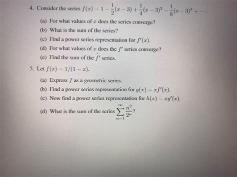 Solved Consider The Series F X X X Chegg Com