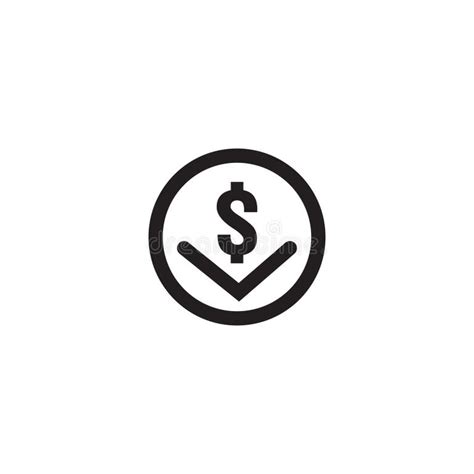 Dollar Arrow Decrease Icon Money Arrow Symbol Economy Stretching