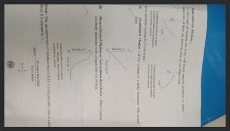 Non Uniform Motion In This Type Of Motion The Body Will Travel Unequal