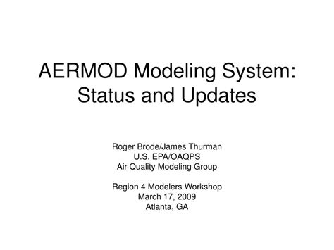 Ppt Aermod Modeling System Status And Updates Powerpoint