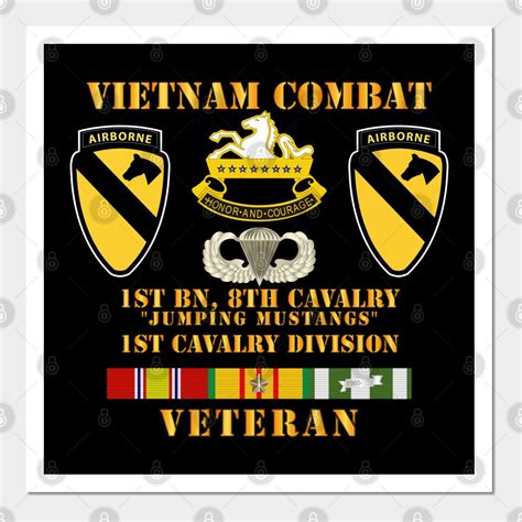 Vietnam Combat Vet W 1st Bn 8th Cav 1st Cav Div Jump Mustangs Hat