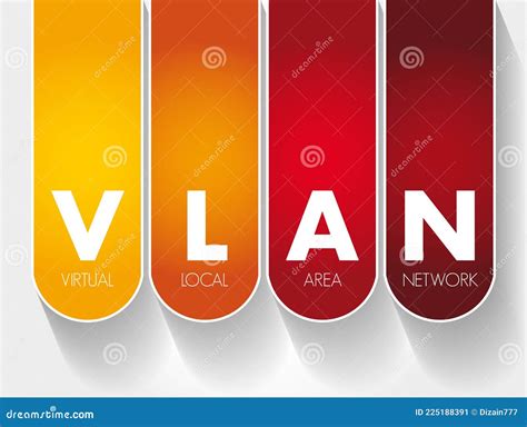 Vlan Virtual Local Area Network Acronym Technology Concept Background Stock Illustration