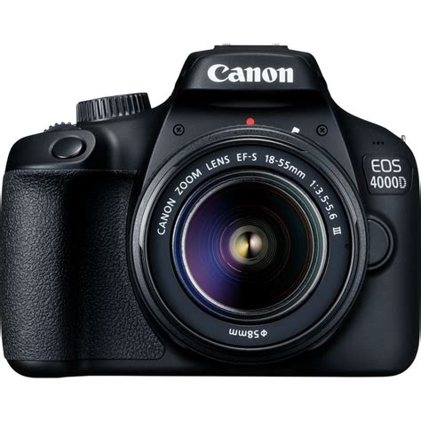 Buy Canon EOS 4000D Black + EF-S 18-55mm III Lens + Bag + SD Card in Wi ...