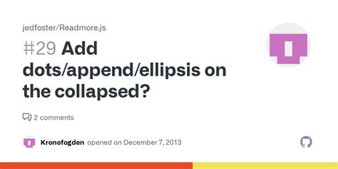Add Dotsappendellipsis On The Collapsed · Issue 29 · Jedfosterreadmorejs · Github