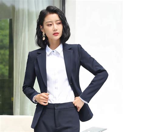 Women Work Office Dresses Formal Ladies With Two B Vicedeal