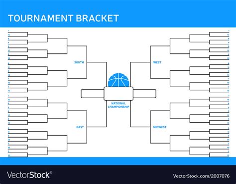 Tournament Bracket Royalty Free Vector Image Vectorstock