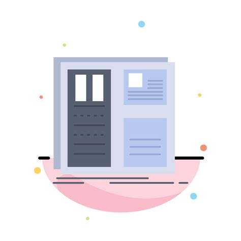 Design Grid Interface Layout Ui Flat Color Icon Vector 19178981 Vector