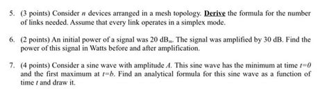 Solved 5 3 Points Consider N Devices Arranged In A Mesh