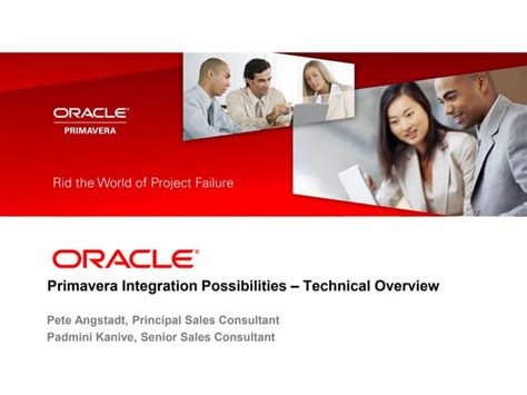 Primavera Integration Possibilities Technical Overview Ppt Pdf