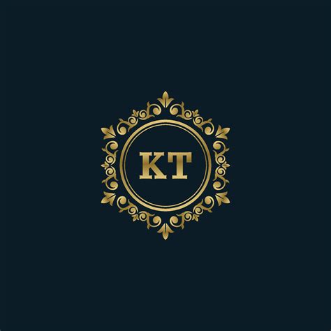 Letter Kt Logo With Luxury Gold Template Elegance Logo Vector Template 14747865 Vector Art At