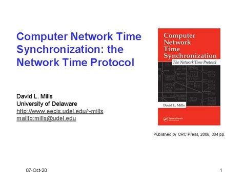 Computer Network Time Synchronization The Network Time Protocol