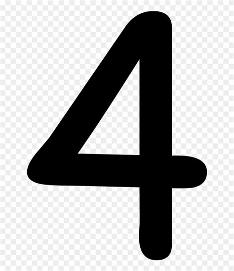 Large Number 4 Clip Art