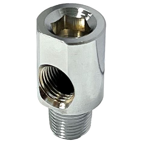 Mid Usa V Factor Chrome 90 Degree Oil Line Fitting 18 27 Npt For All