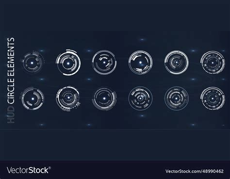 Circular Data Visualization Royalty Free Vector Image