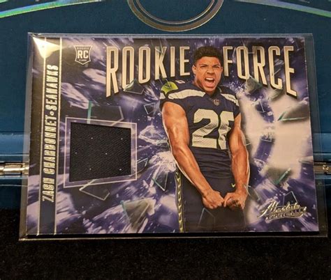 2023 Absolute Zach Charbonnet Rookie Force Patch Rf 24 Seattle
