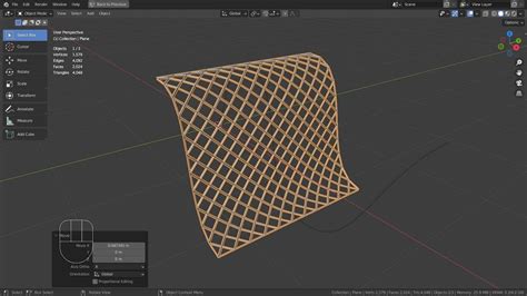 Blender Tutorial Diamond Mesh From A Plane Youtube
