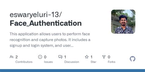 GitHub Eswaryeluri 13 Face Authentication This Application Allows