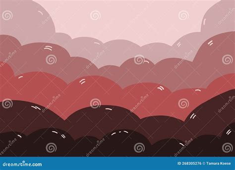 Vignette Romantiche Sui Cieli Di San Valentino Illustrazione Di Stock Illustrazione Di