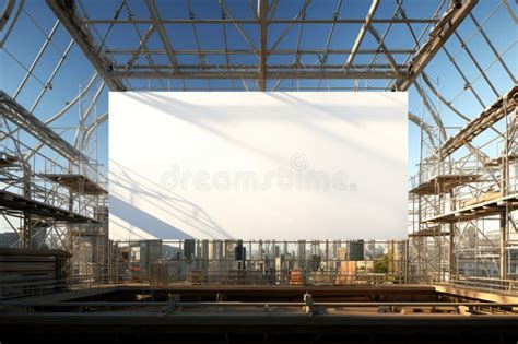 Construction Visualization Scaffold And Building Mock Up For Efficient Project Planning Stock