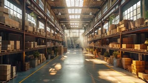 Automated Storage Retrieval System Moving Up In Warehouse Stock Video