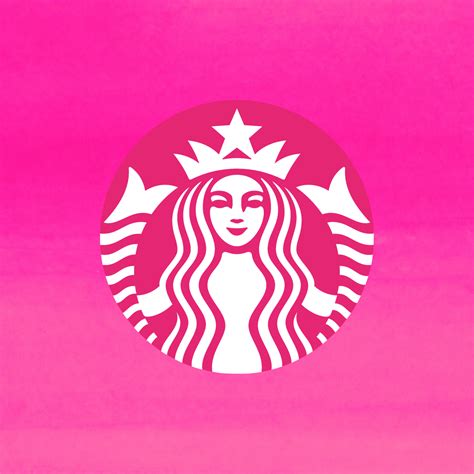 Starbucks Logo On Pink Background