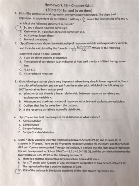 solved homework 6 chapter 5and11 20pts for turned in on