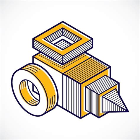 Premium Vector Engineering Three Dimensional Construction Abstract