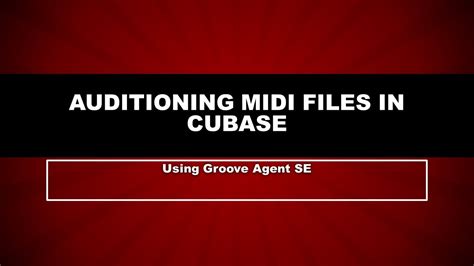 Auditioning Midi In Cubase Youtube
