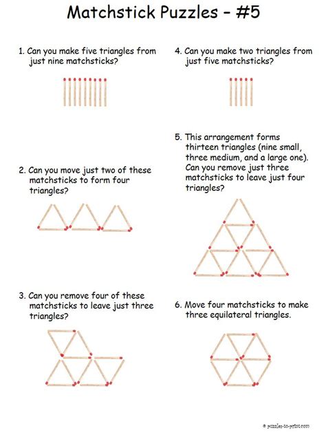 Remove 5 Toothpicks And Leave 3 Squares 33 Pages Explanation [1 7mb