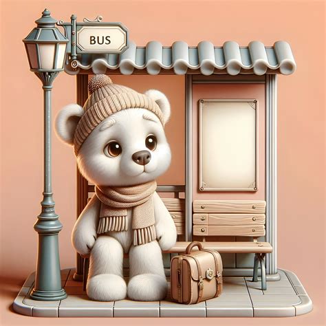 Download Ai Generated Teddy Bus Stop Royalty Free Stock Illustration Image Pixabay