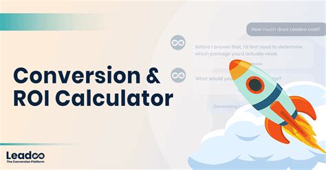 Conversion Rate And Roi Calculator Leadoo Conversion Platform