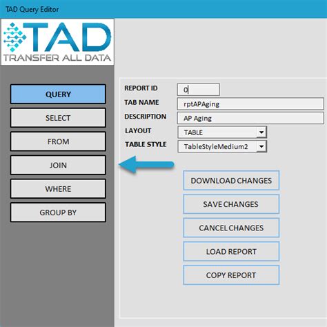 Join Additional Tables Tad Transfer All Data