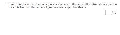 Solved 1 Prove Using Induction That For Any Odd Integer