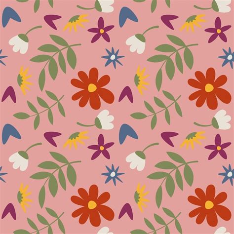 Premium Vector Floral Shape Seamless Pattern