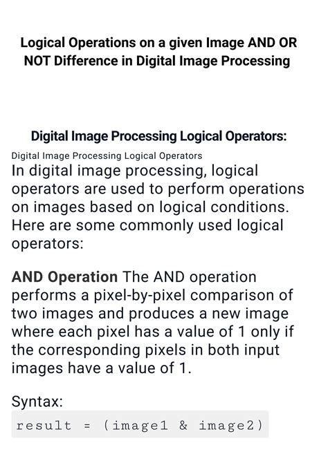 Solution Logical Operations On A Given Image And Or Not Difference In