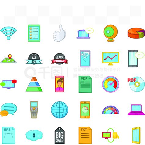 36免抠元素 音频系统图标设置动画片套在白色背景网的36个音频系统传染媒介象隔绝的音频系统图标集，卡通风格 模板免费下载 Eps格式 1500像素 编号38499764 千图网