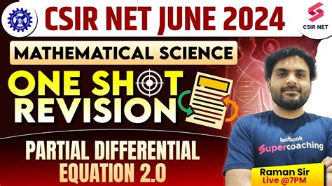 Partial Differential Equation Csir Net One Shot S2 Csir Net