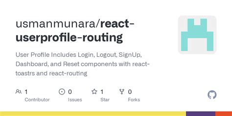 GitHub Usmanmunara React Userprofile Routing User Profile Includes