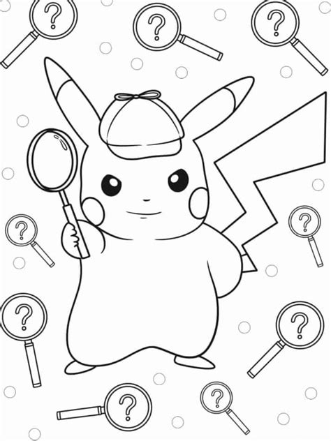 Coloriage Pikachu à Imprimer Pour Les Enfants