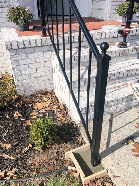 Front Porch Concrete Steps With Railings Steps Plus Inc