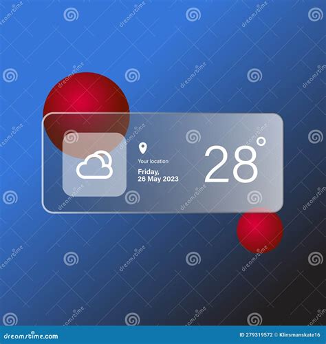 Weather App User Interface Glassmorphism Concept Design Stock Vector Illustration Of Glass