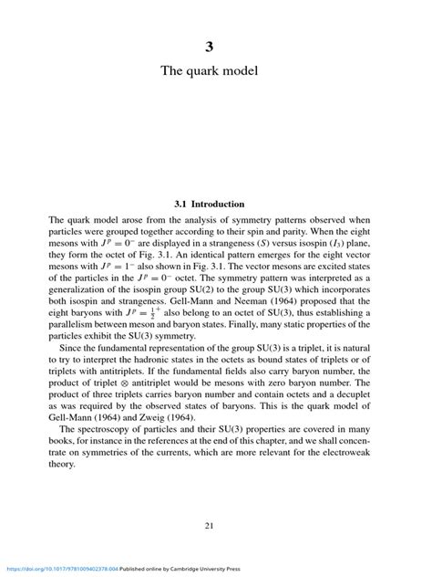 Quark Model Pdf Quark Quantum Chromodynamics
